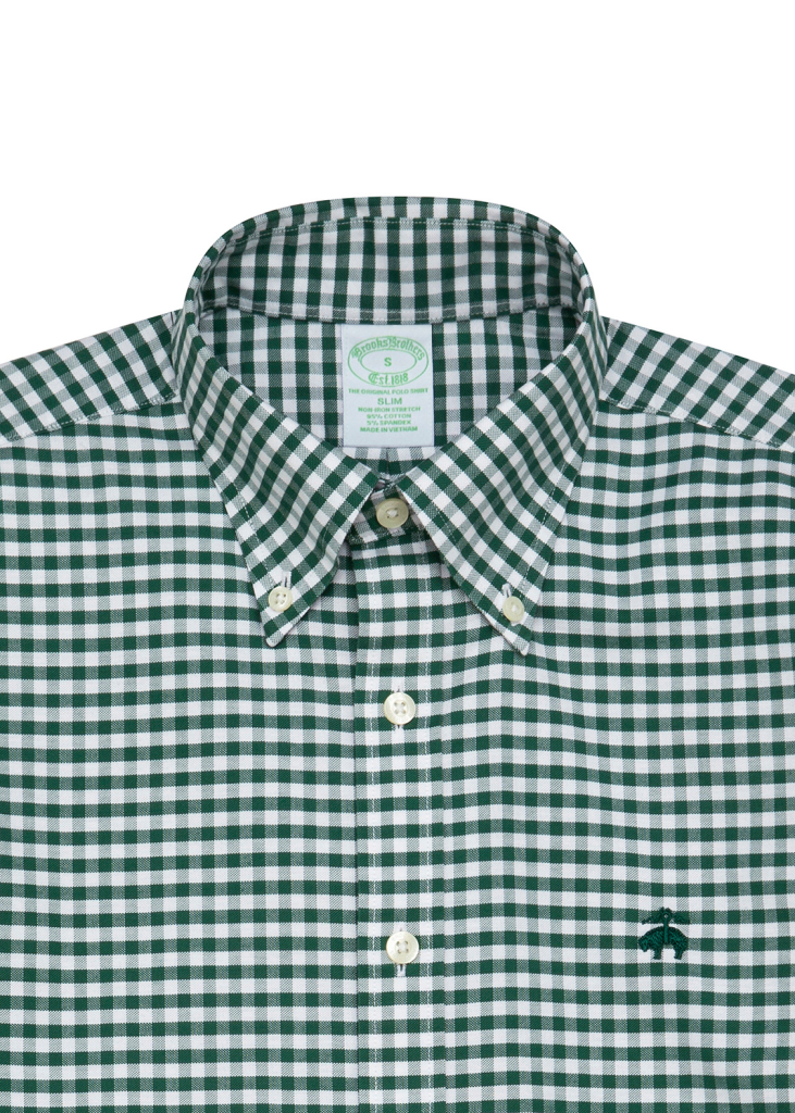 NI MINI GINGHAM OXFORD S - ירוק | BAGIR - Suit Yourself